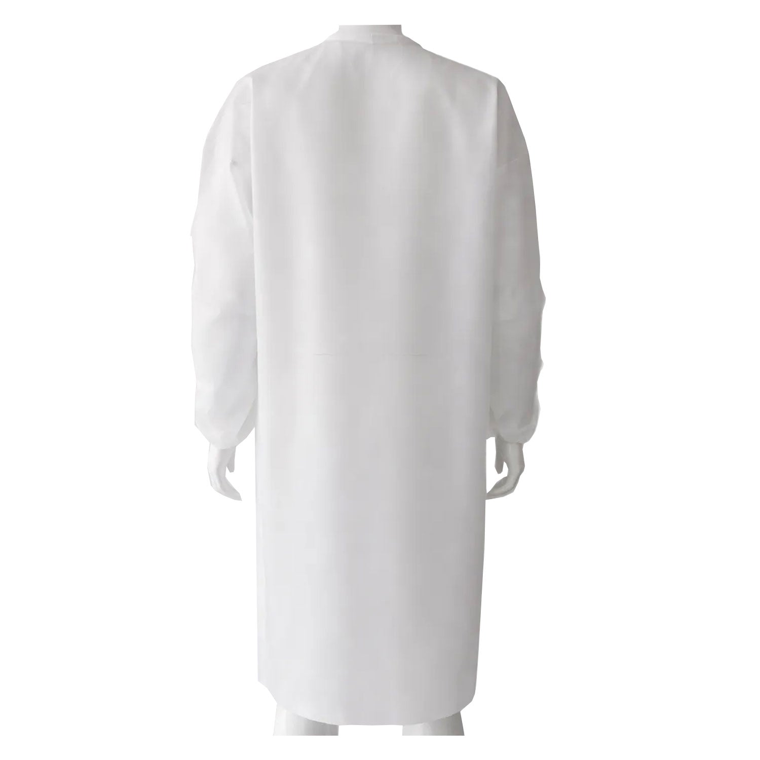 HBX Disposable Lab Coat, No Pocket, Large - Pack of 10